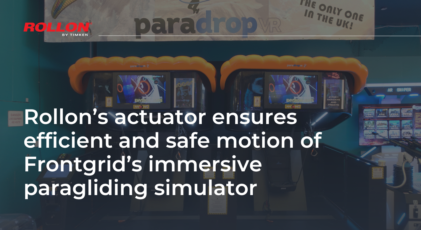 Rollon’s actuator for Frontgrid’s immersive paragliding simulator